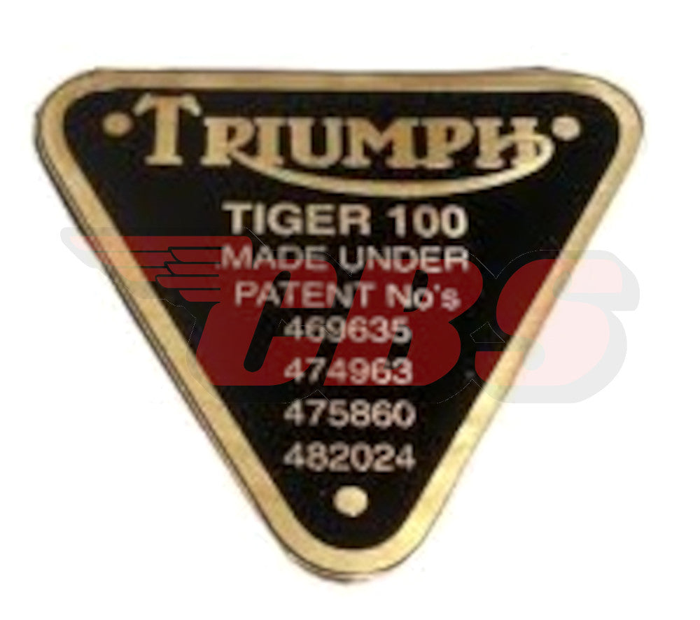 Triumph Patent Plates & Rivets