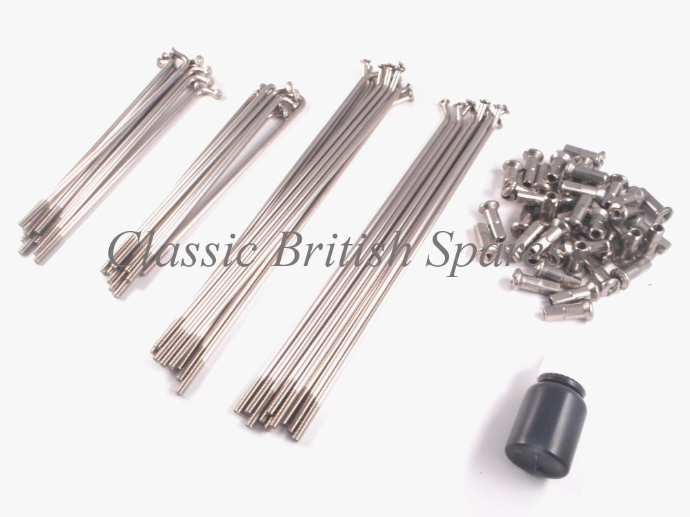 Triumph BSA Front Conical Hub Stainless Spoke Set 19" 1971-72